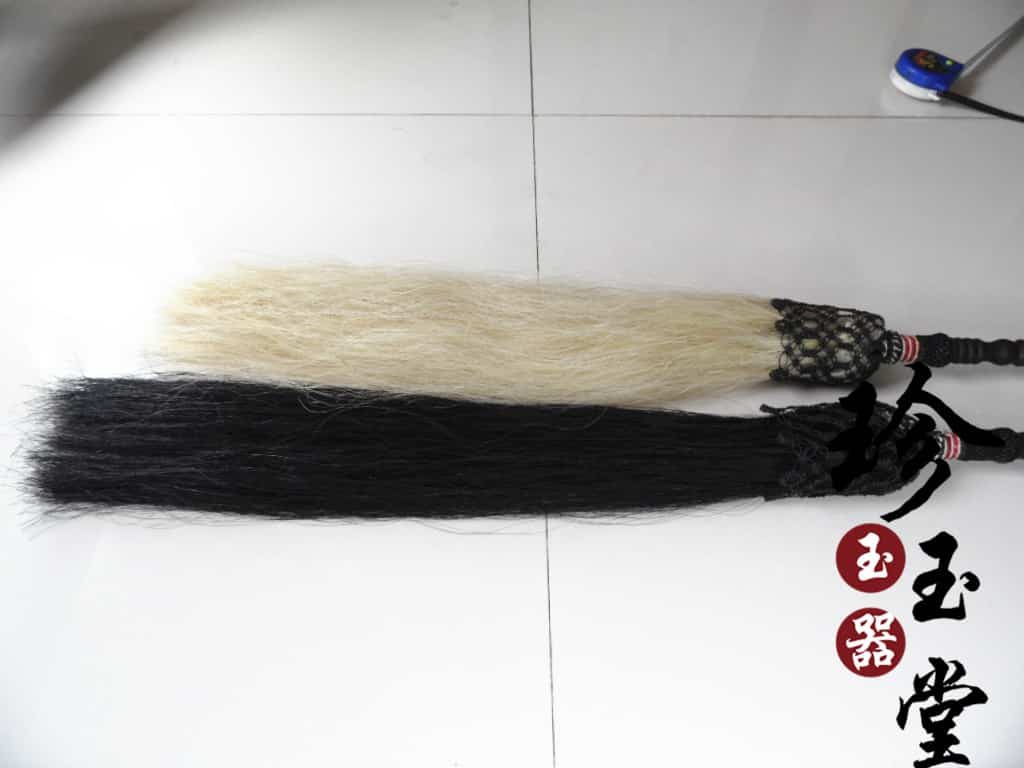 Pitch Black Taoist Real Horsetail Whisk - Internal Wudang Store