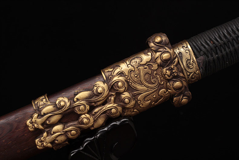 Octahedral Chinese Qin Dynasty Jian Wrapped Hilt | Pattern Steel, Rigid ...